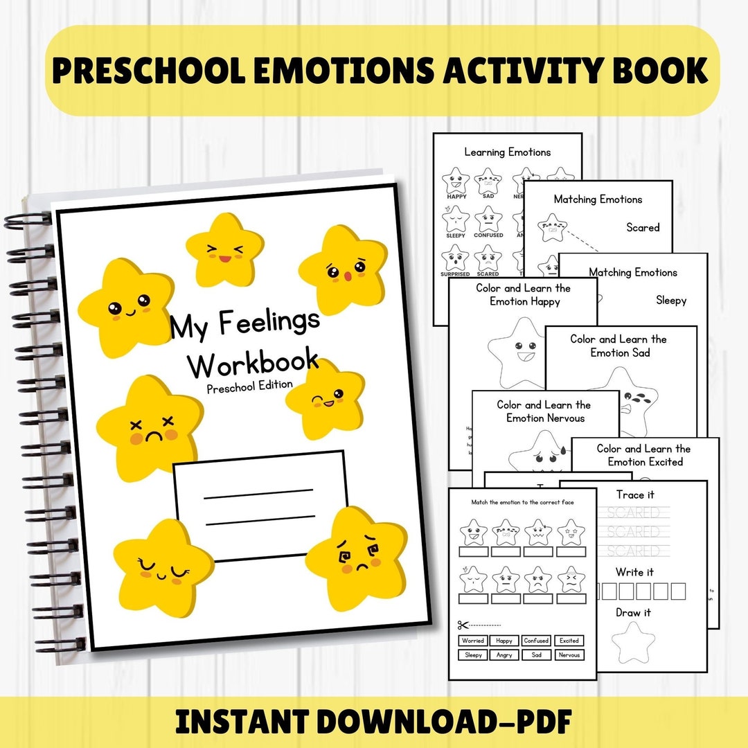 Emotions Kids Feelings Printable Toddler Learning Activity Pre K ...