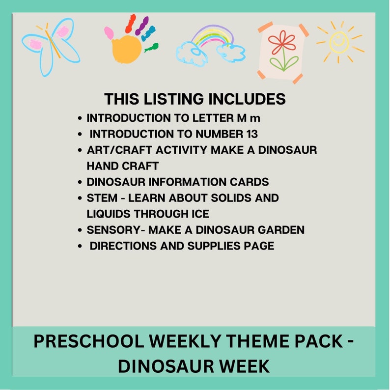 Dinosaurs Preschool Curriculum Preschool Worksheets Homeschool ...