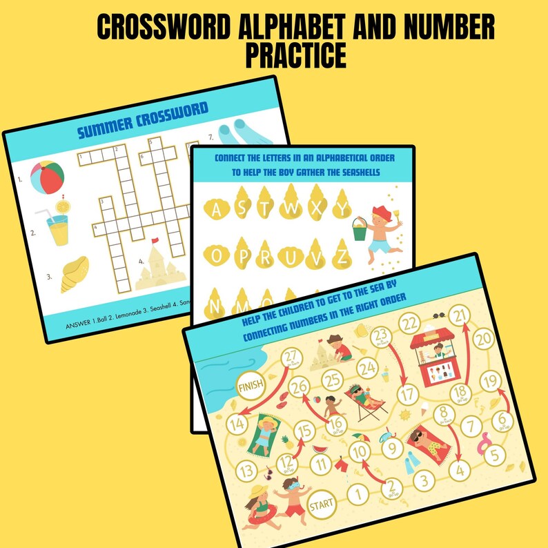 Summer Printable Games Bundle Activities for Kids Printable - Etsy