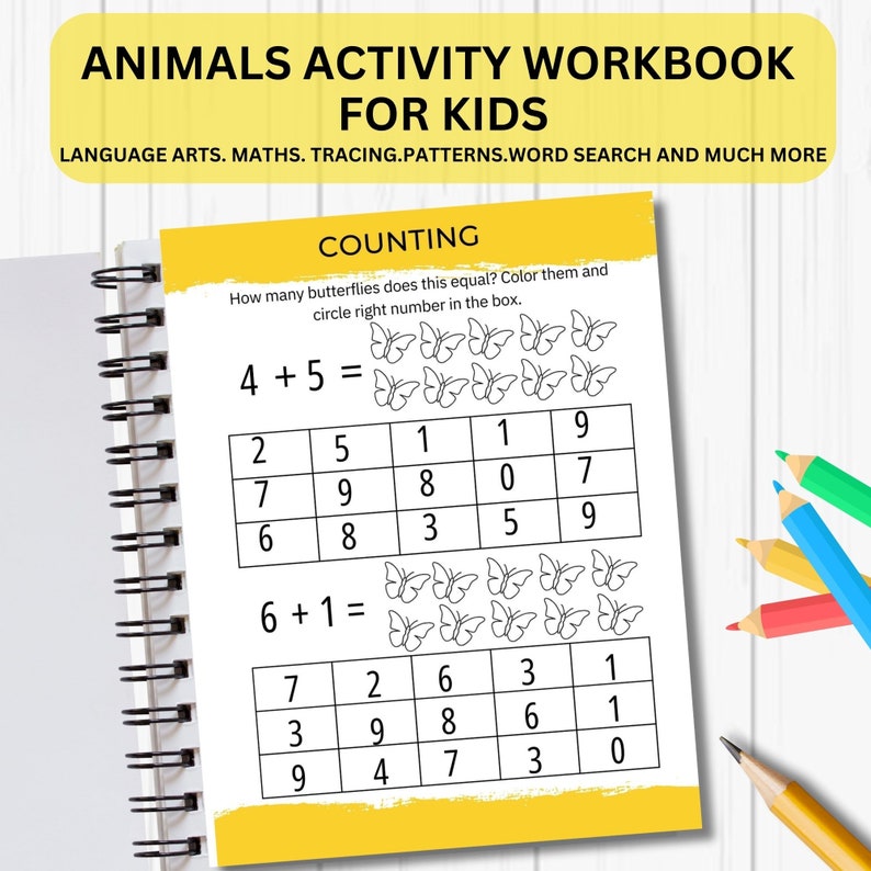 Preschool Pre-k Kindergarten Learning Workbook Printable Activity ...