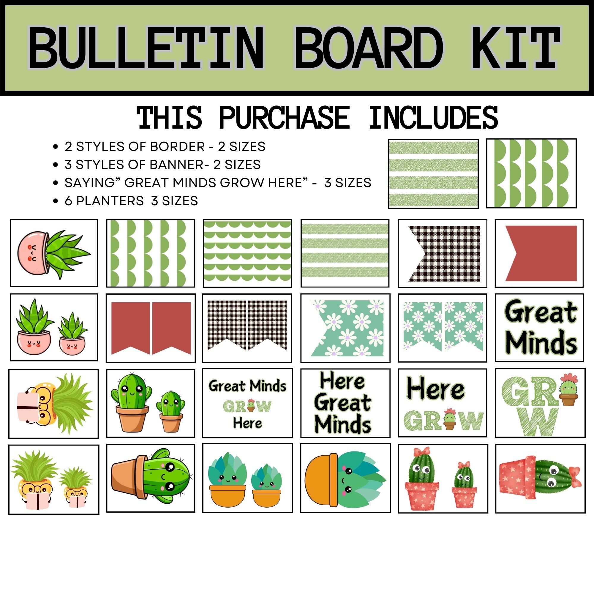 Classroom Decor Growth Mindset Bulletin Board Kit DIY Bulletin Board ...