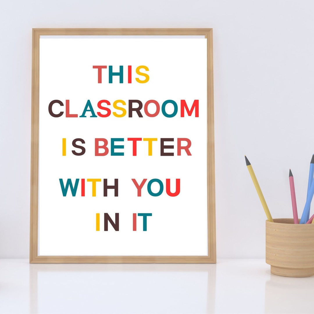 Motivational Kids Art Classroom Posters Quote Educational Wall Art Be ...