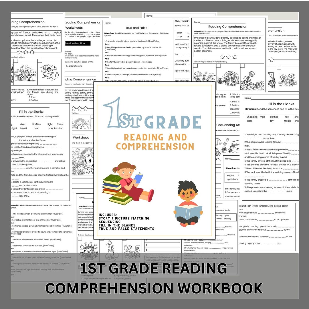 First Grade Reading Comprehension Worksheets Decodable Stories With ...