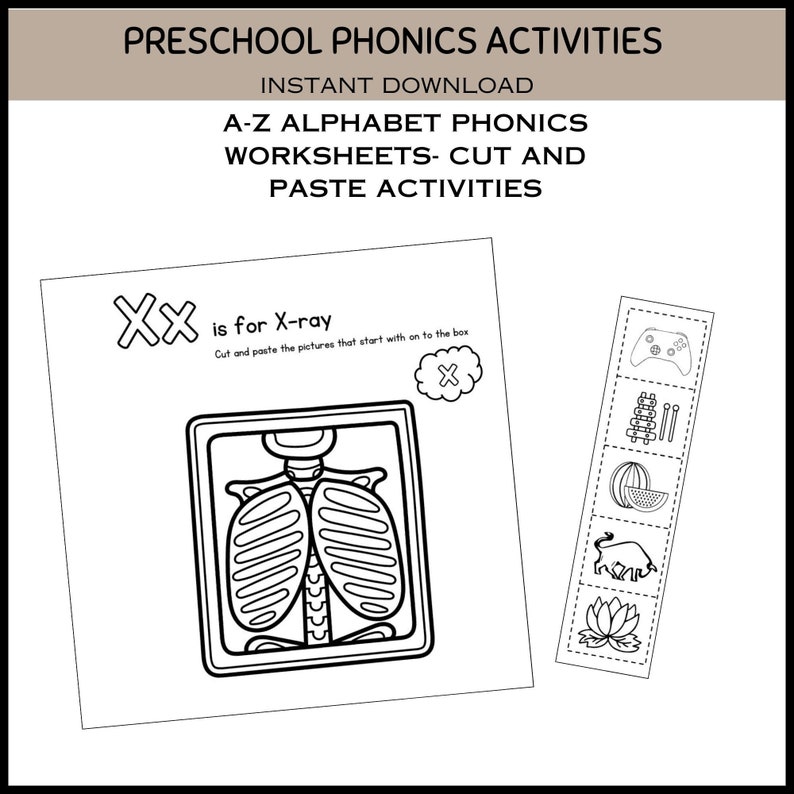 26 Printable Beginning Sounds Worksheets Preschool-1st Grade Phonics ...