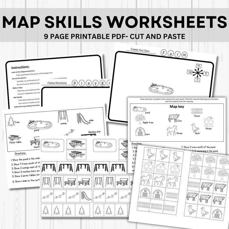 Kids Map Skills Worksheets Homeschool Map Geography Worksheet ...