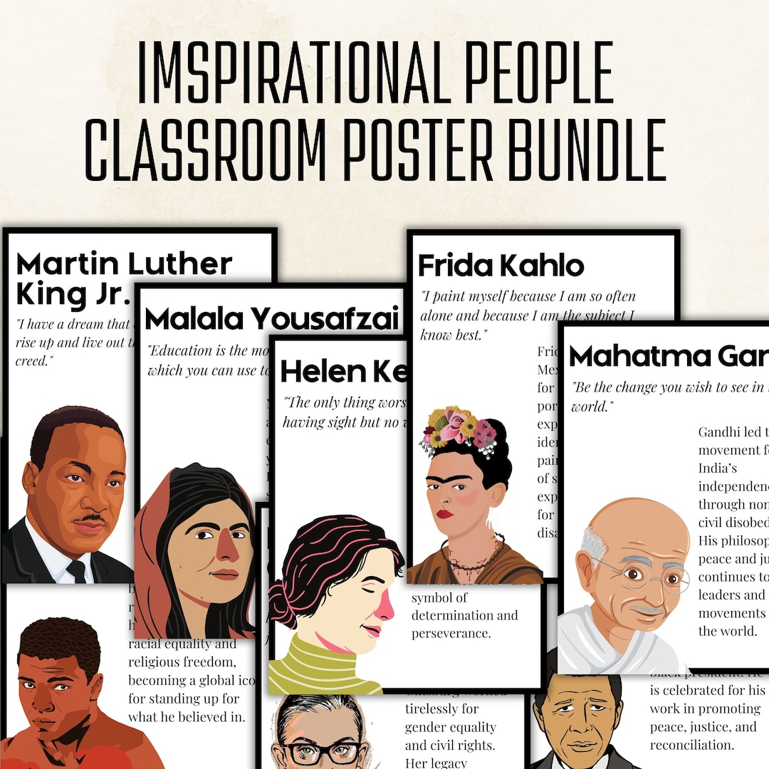 Inspirational People Poster Bundle Diversity Positive Quotes ...