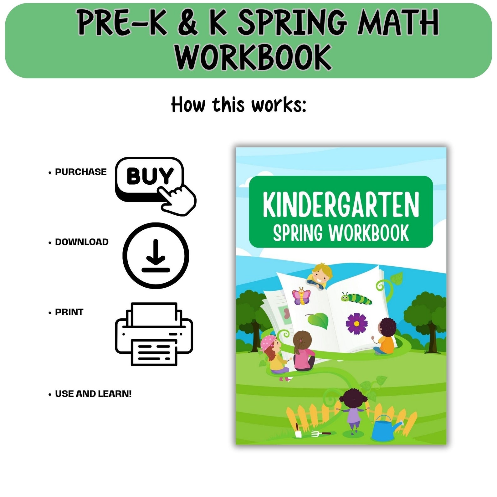 Printable Spring Learning Pack Spring Preschool Pack Learning Printables Preschool Worksheets ...
