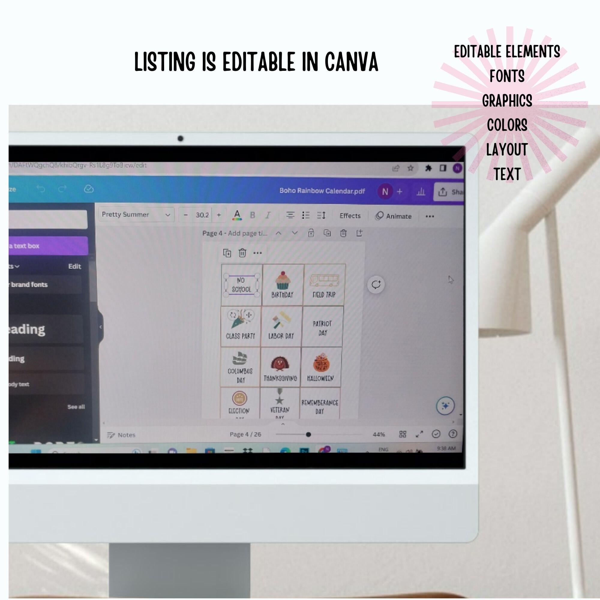 Classroom Calendar Display Weather Station Seasons Alphabet Banner ...