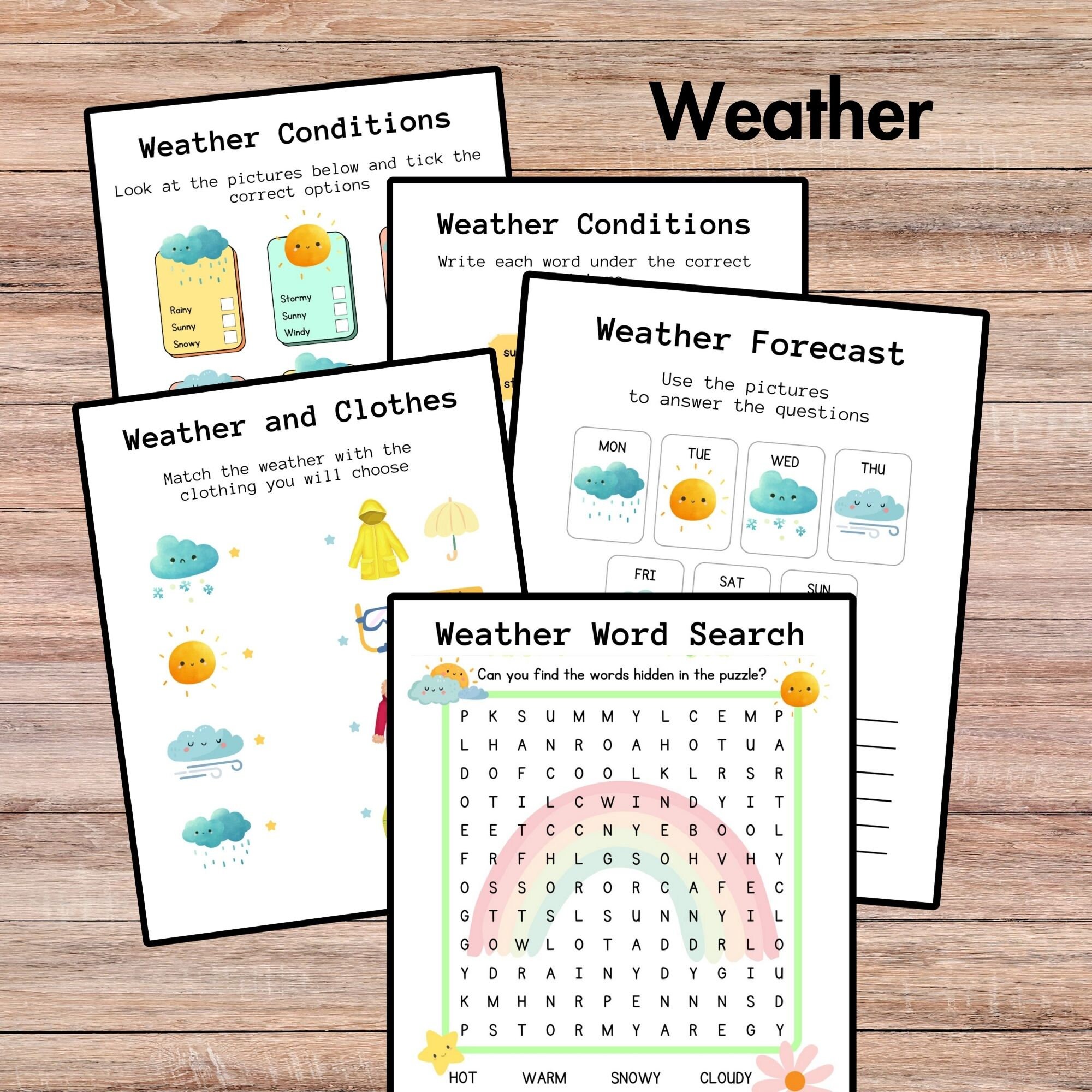 Weather and Seasons Unit Study Homeschool Learning Materials ...
