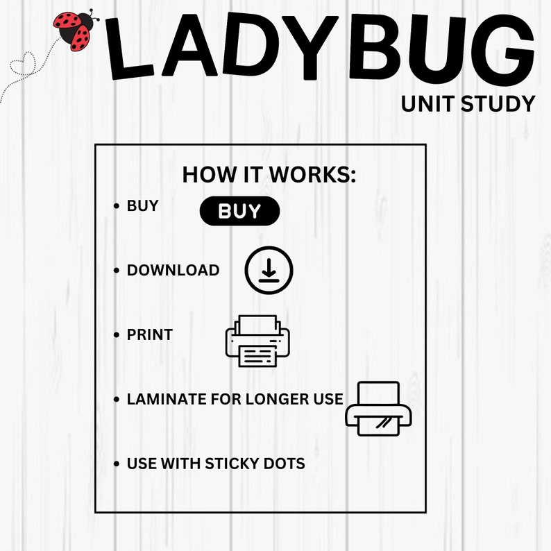 Ladybug Unit Study Homeschool Spring Printables Charlotte Mason ...
