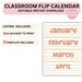 Classroom Flip Calendar Display Modern Boho Classroom Decor Editable ...