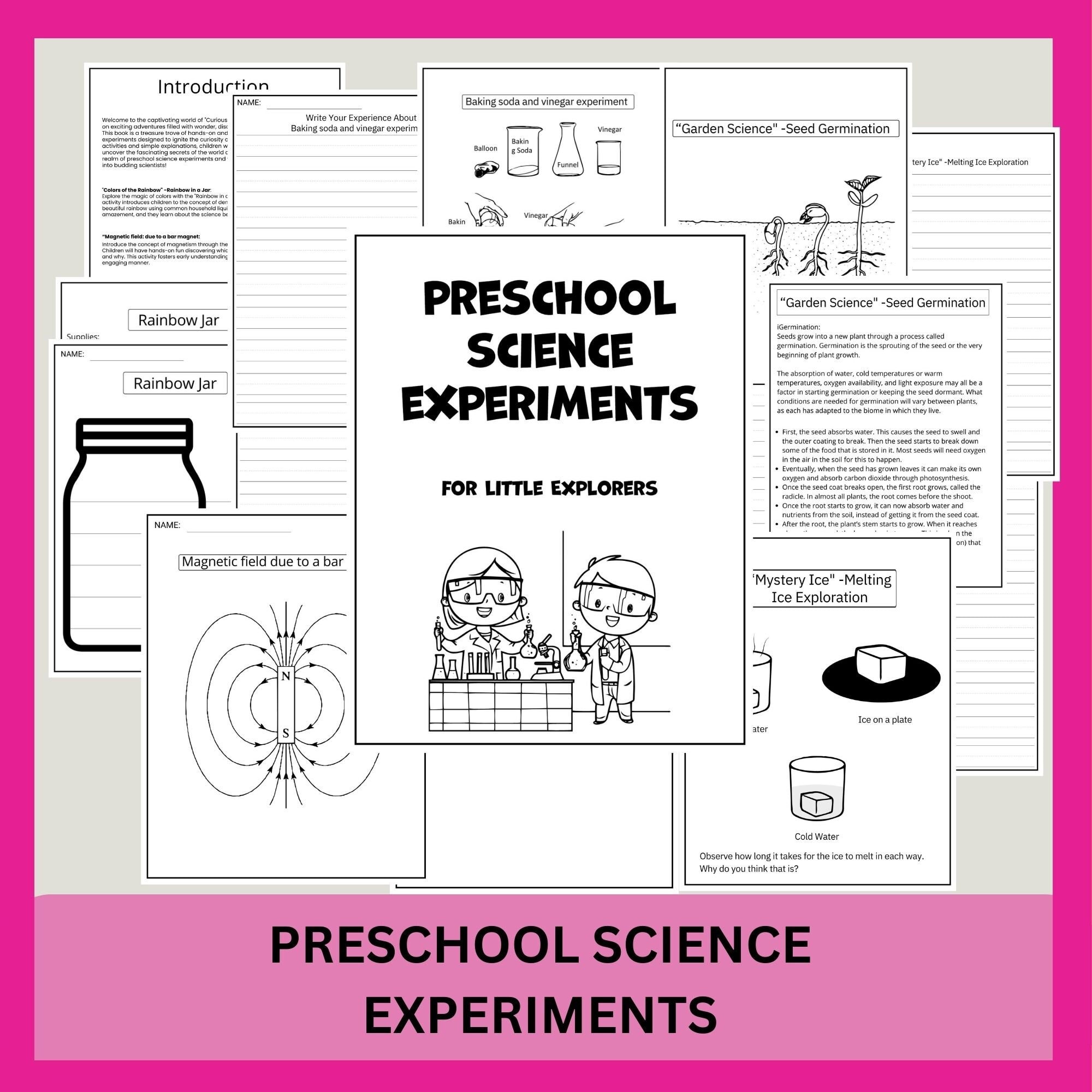 Kids Science Experiments Preschool STEM Science Experiment Printables ...