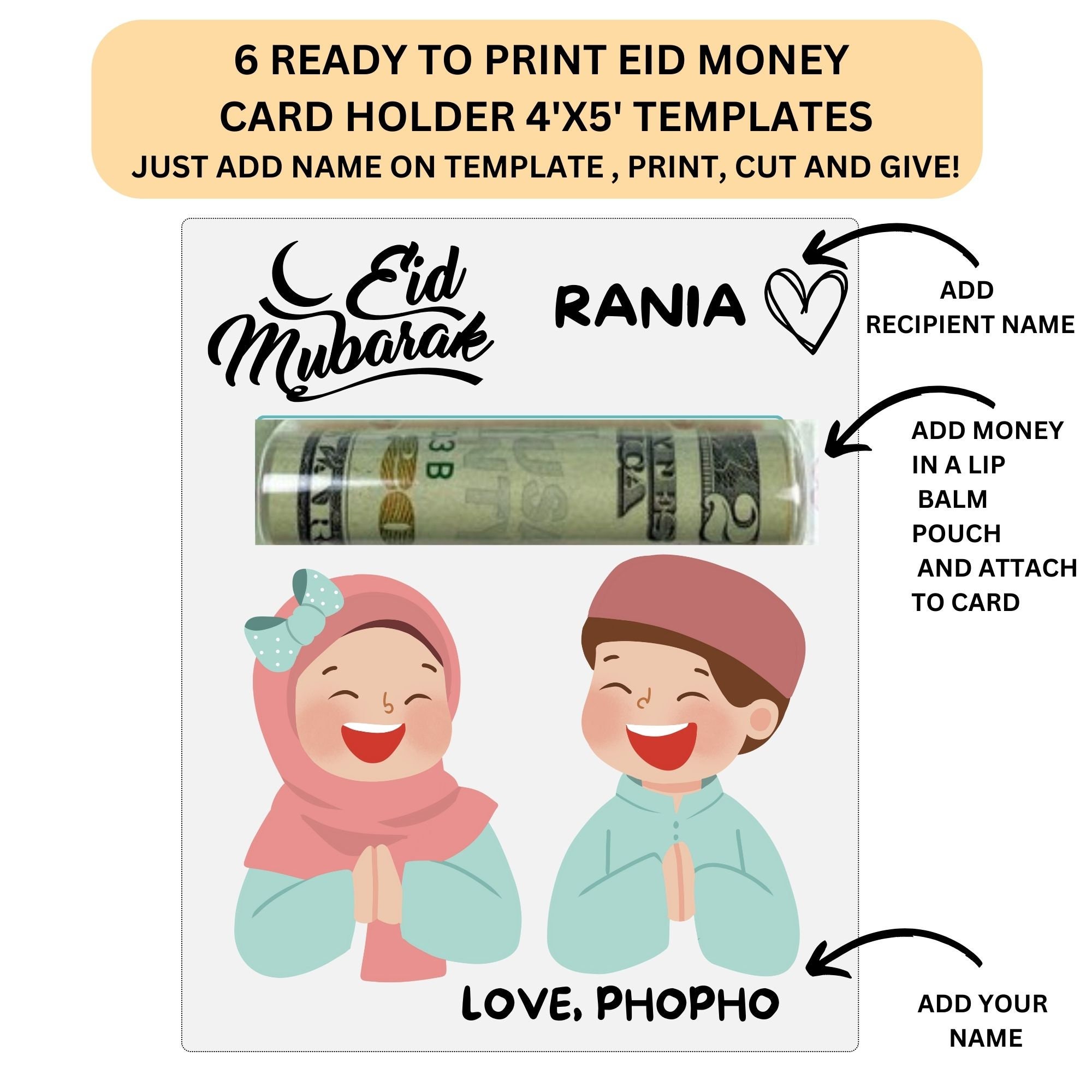 Eid Money Envelopes eid Envelopes Bundle Eid Money Envelopes Set eidee ...