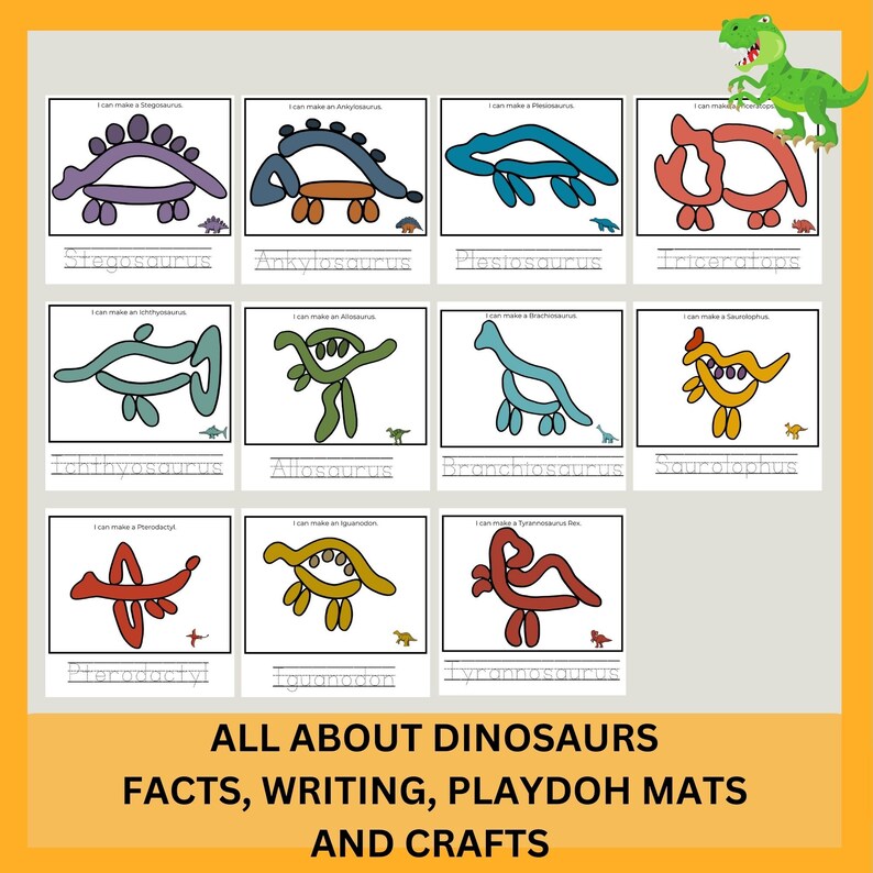Dinosaur Printable Activity Homeschool Activity Dinosaur Busy Book ...