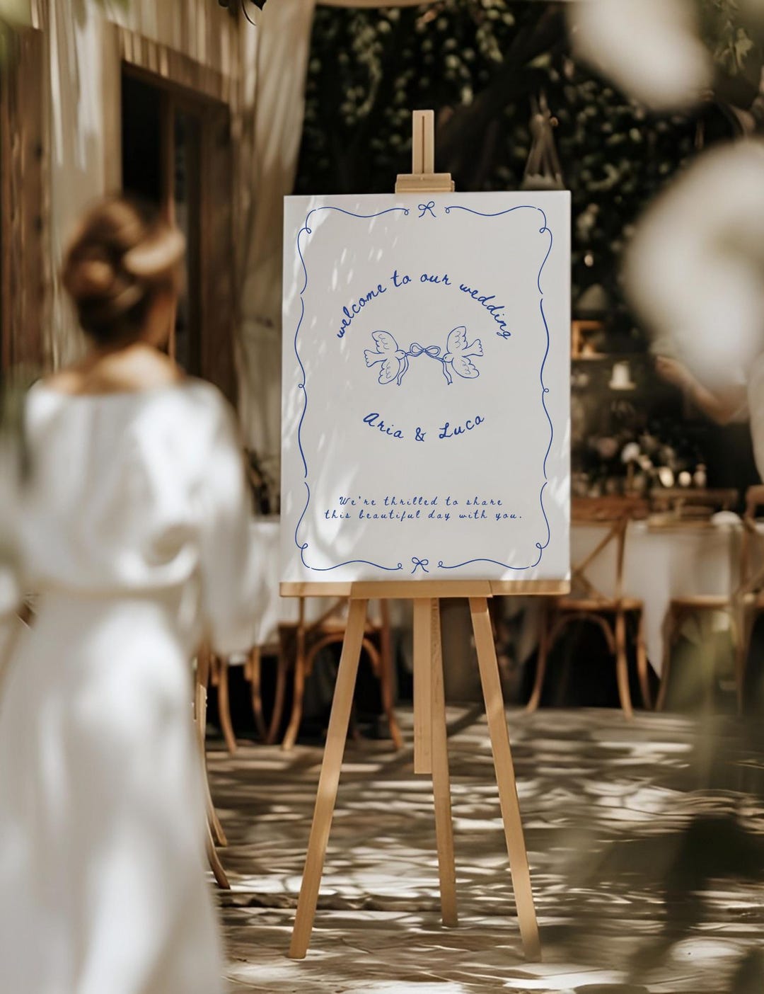 Whimsical Wedding Welcome Sign Template: Hand-drawn Canva Design ...