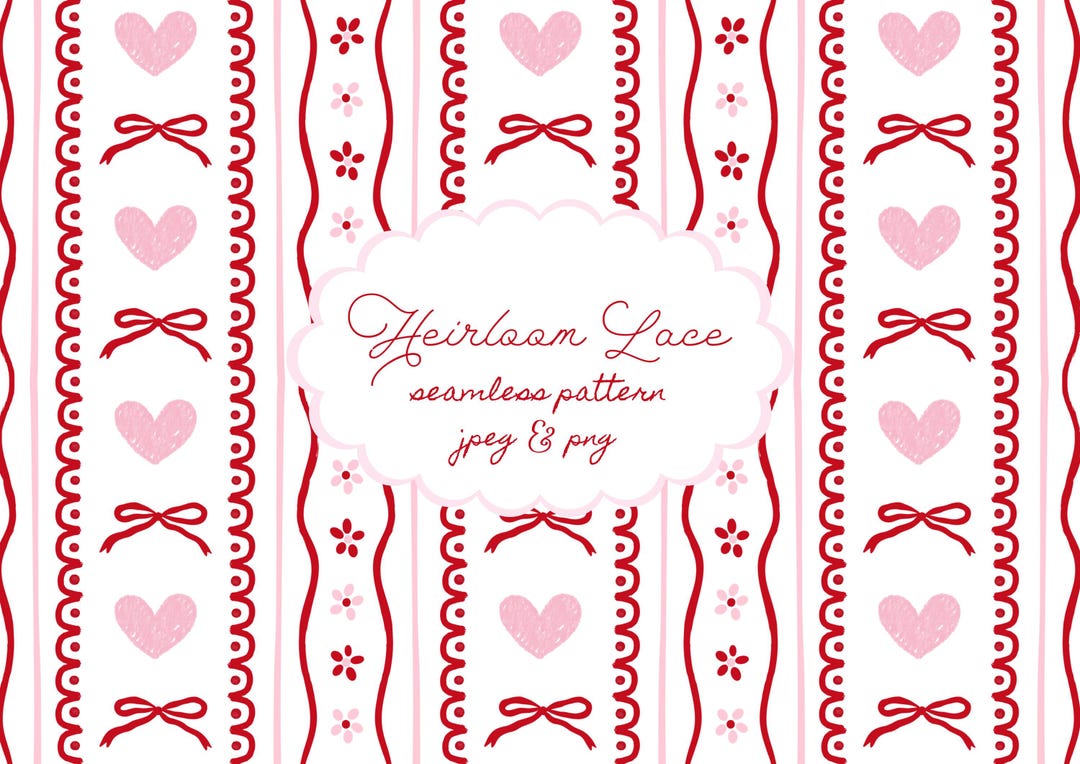 Valentines Patterns, Valentines Paper, Valentine Bow Heart Stripes ...