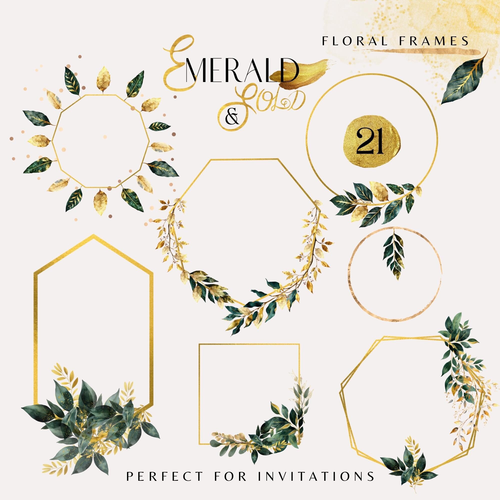 Greenery Frames Clipart Watercolor Frames Pnggreenery - Etsy