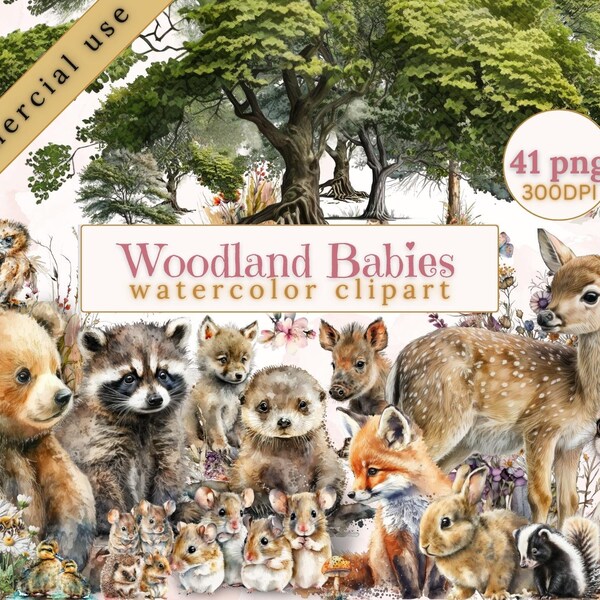 Forest Clipart - Etsy