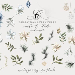 Watercolor Christmas Clipart Bundle, Cozy Christmas Clipart, Boho ...