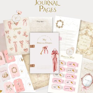 Pink Princesses Watercolor Clipart, Princess Clipart, Magical Kingdom ...