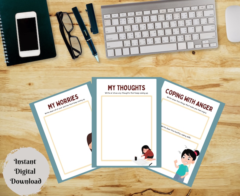 Kids Mindfulness Journal, Mental Health Mindfulness Workbook, Positive ...