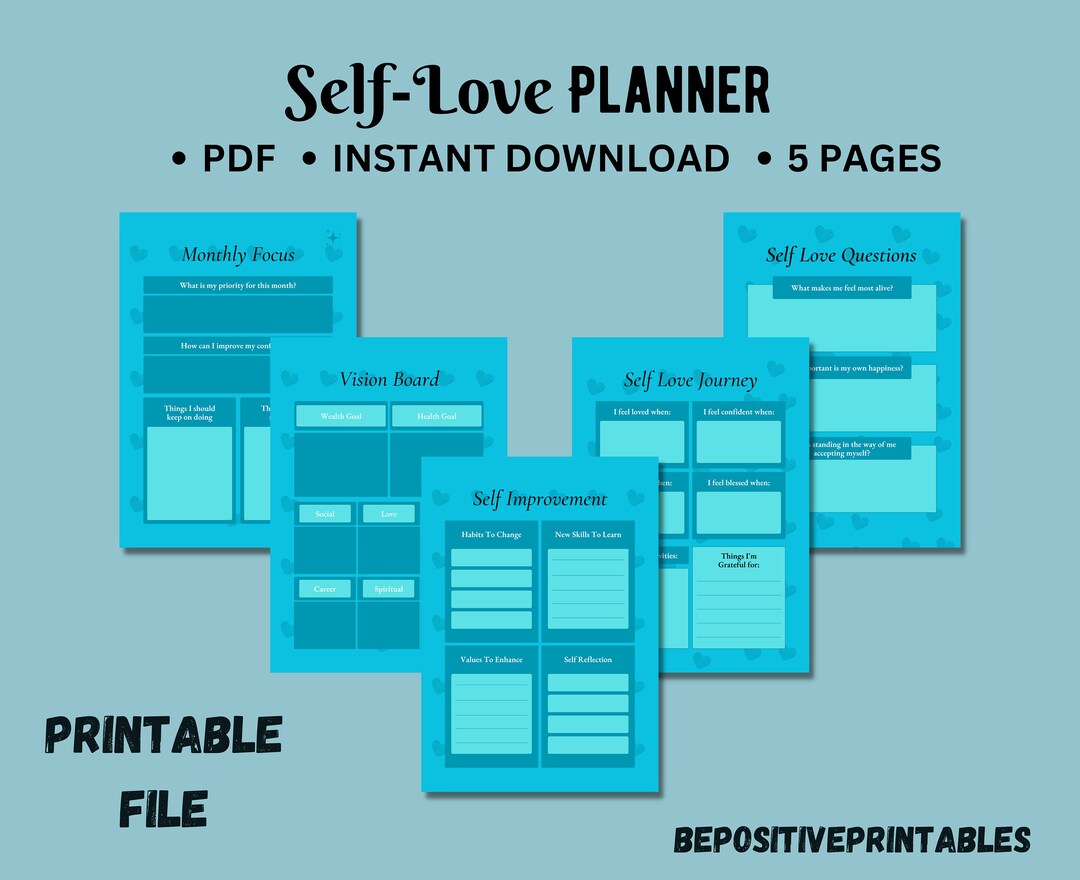 Self-love Planner, Self Love Journal, Gift for Her, Dream Journal ...