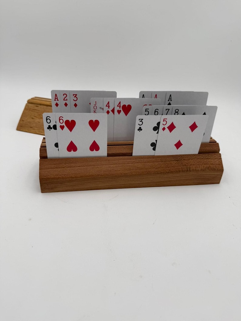 Wood Card Holder, Handcrafted Organizer, Hands Free - Etsy