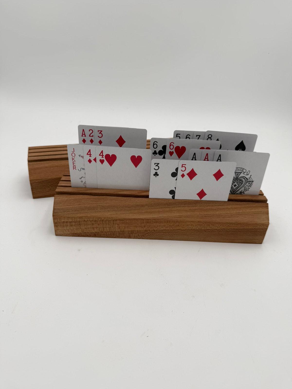 Wood Card Holder, Handcrafted Organizer, Hands Free - Etsy