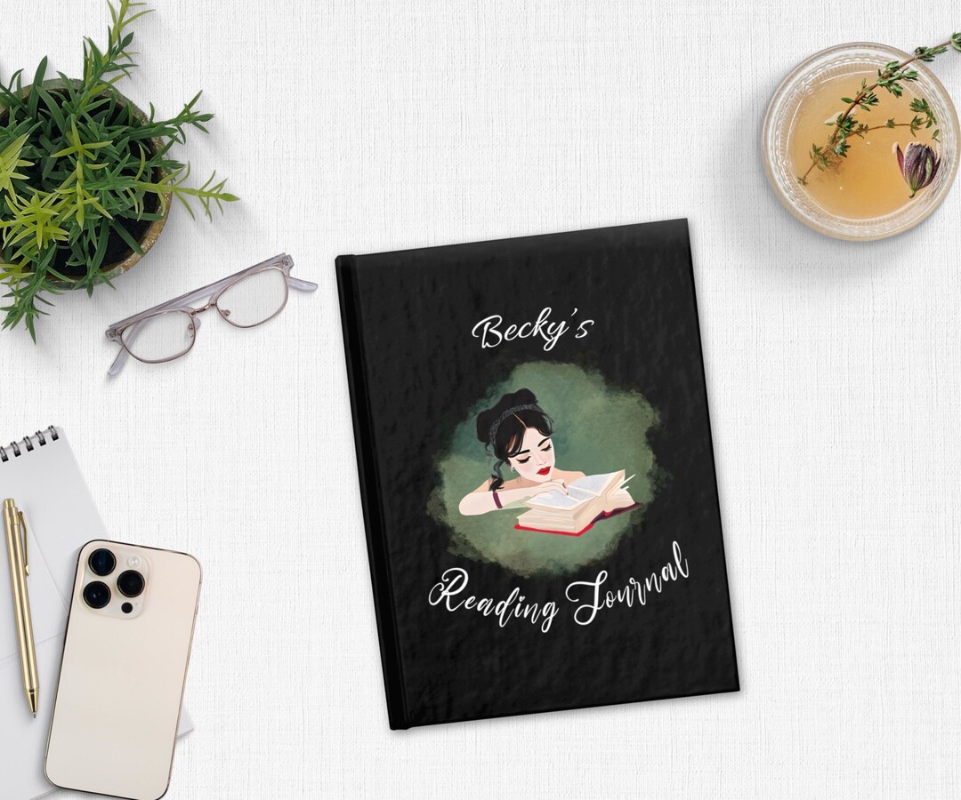 Personalized Reading Journal Reading Girl Design Hardcover - Etsy