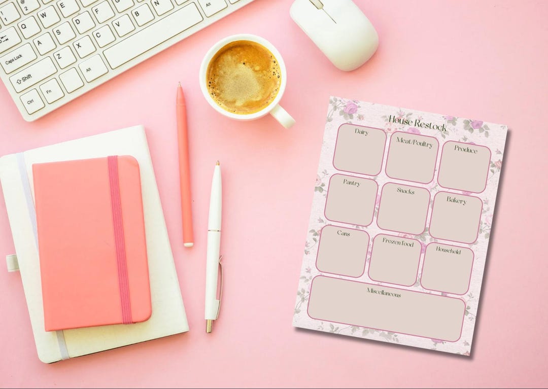 Printable Grocery List House Restock Organizer Sheet - Etsy