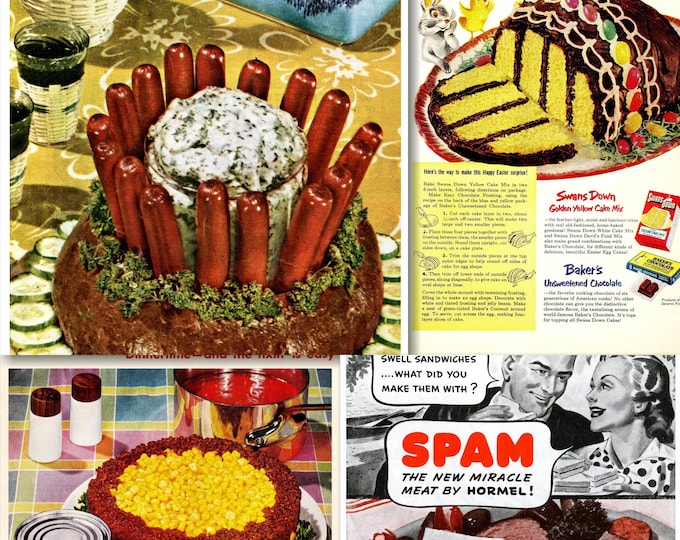 Boomer Foods and Recipes - 150 Vintage Magazine Ad Illustrations - Etsy