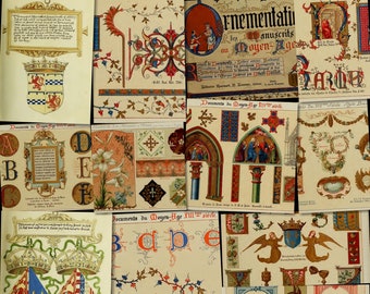 235 Medieval Decorative and Ornate Illustration and Designs From Books ...