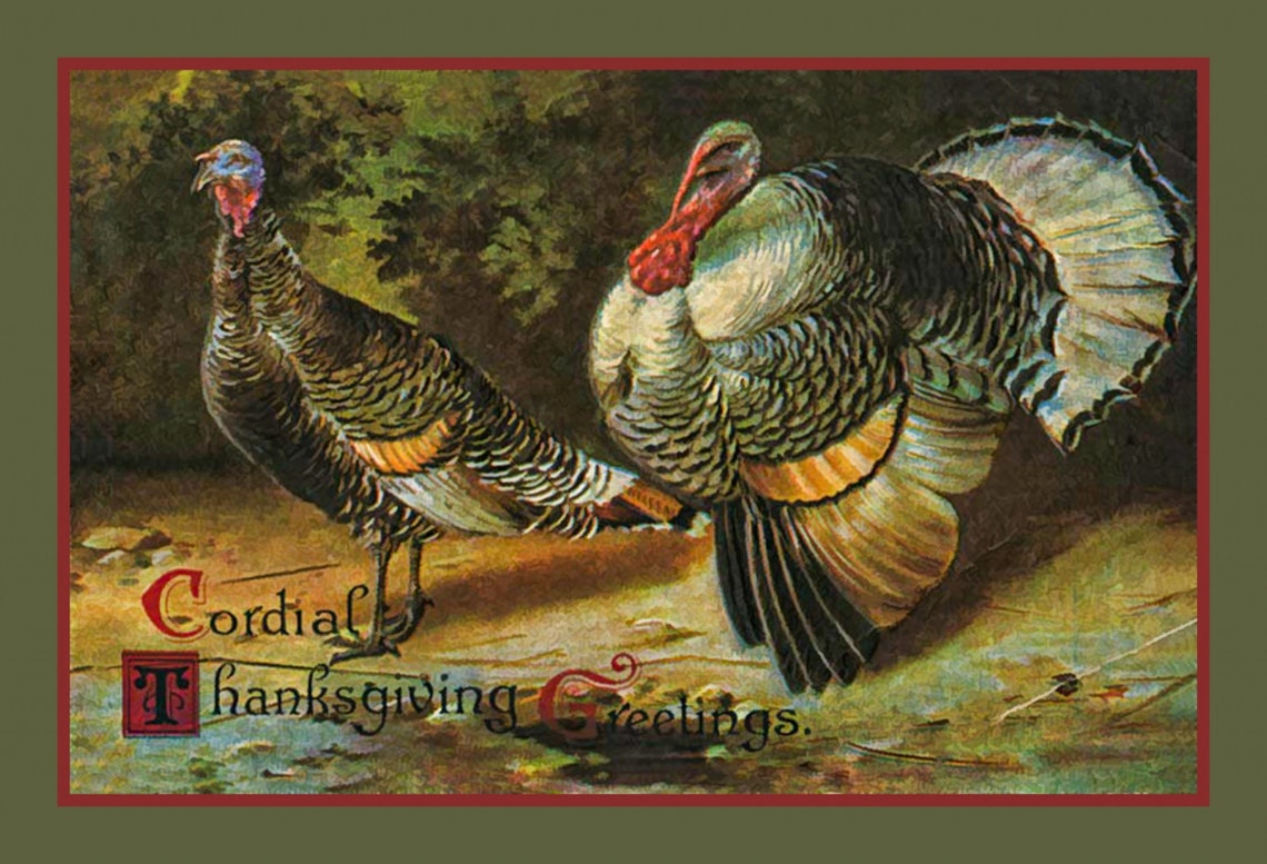 A Good Old-fashioned Thanksgiving - 70 Vintage Illustrations - Etsy