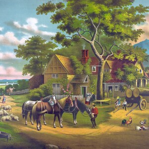 200 Farm and Homestead Vintage Illustrations and Prints - Farms ...