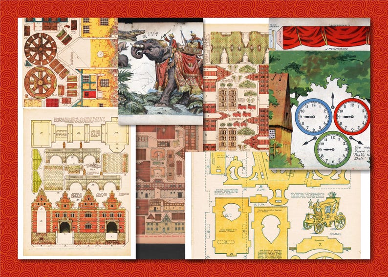 1200 Large Vintage Paper Doll and Cutout Toys Illustrations - Etsy