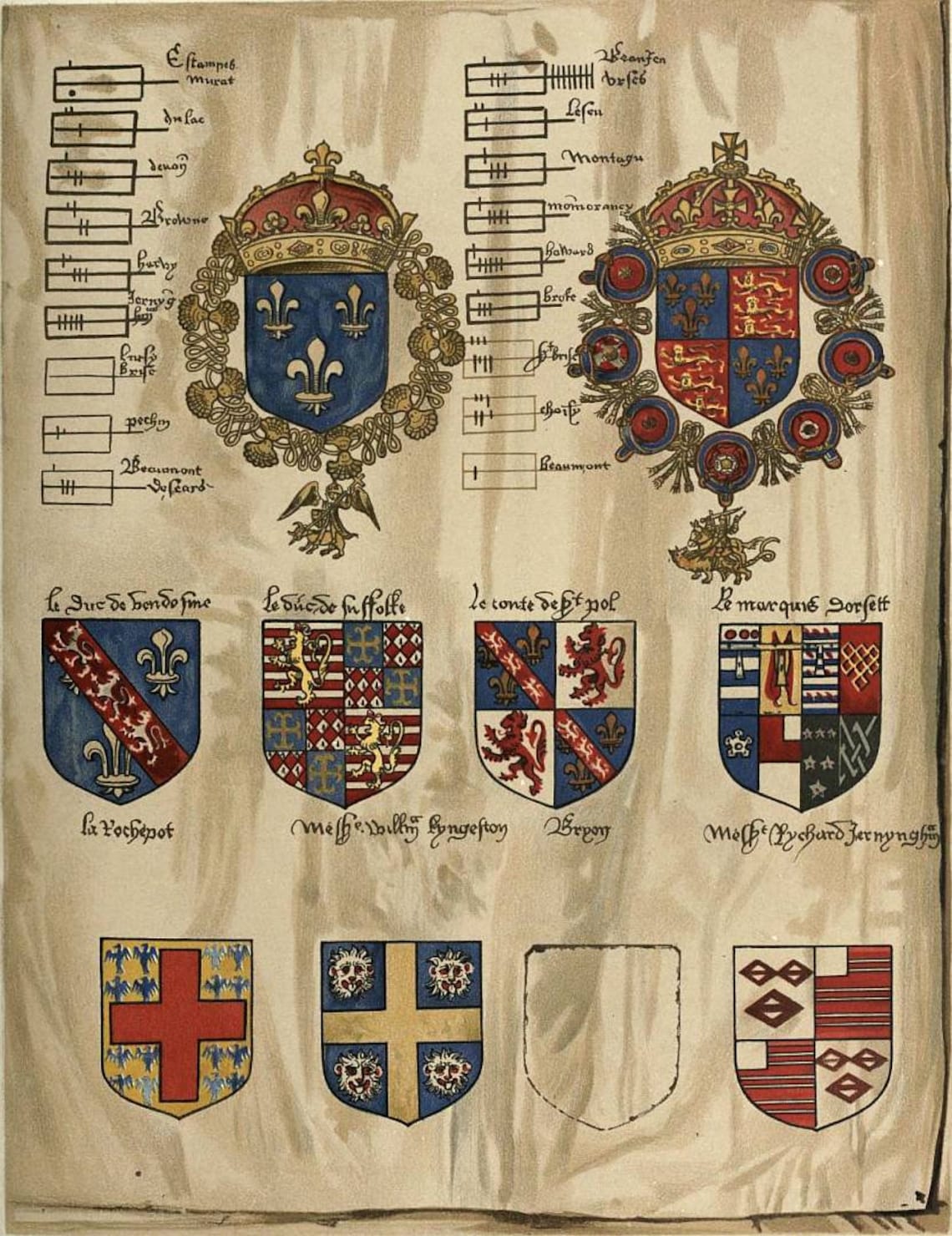 125 Historic Medieval Heraldic Design Coats of Arms Illustrations and ...