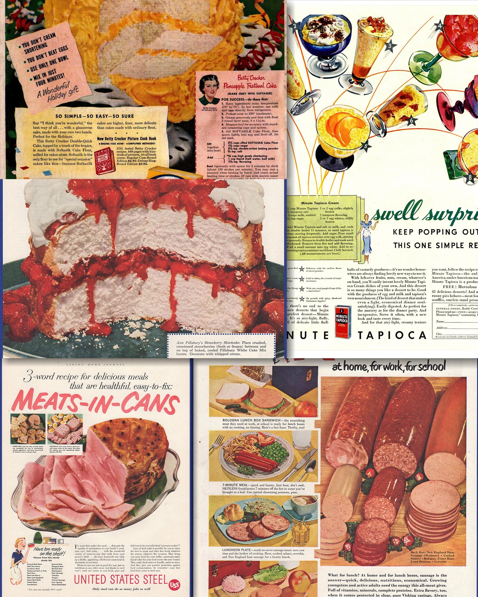 Boomer Foods and Recipes - 150 Vintage Magazine Ad Illustrations - Etsy