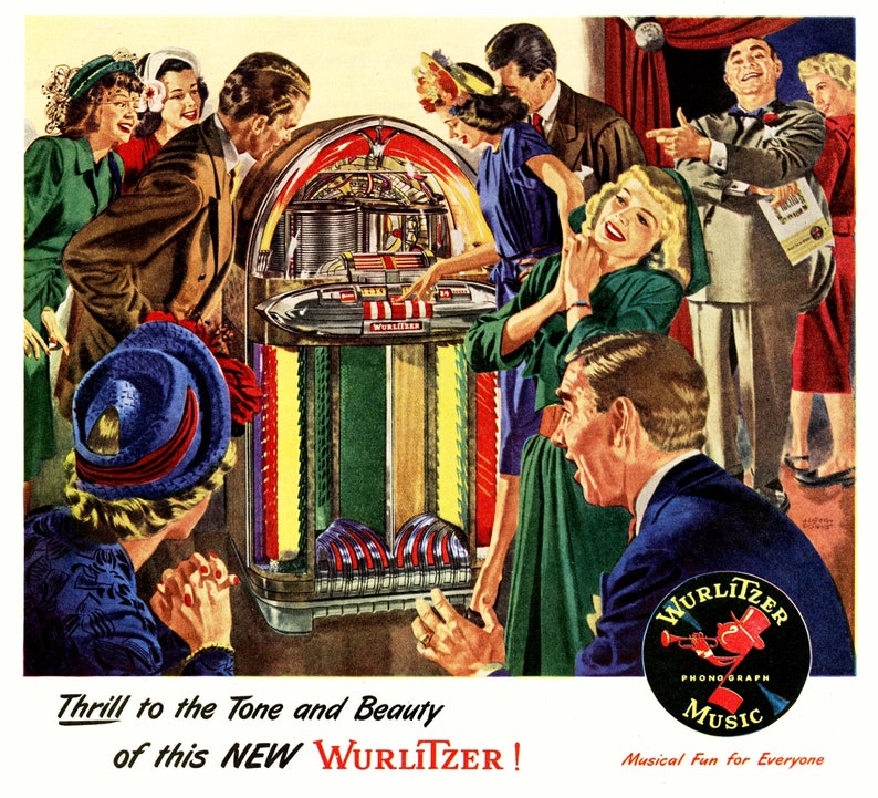 Retro Music Collection - 100 Fabulous Vintage Jukebox Images - Etsy