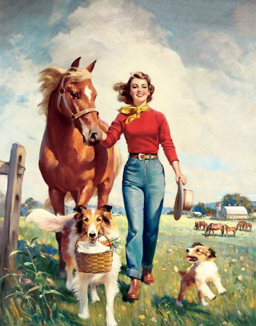 200 Farm and Homestead Vintage Illustrations and Prints - Farms ...