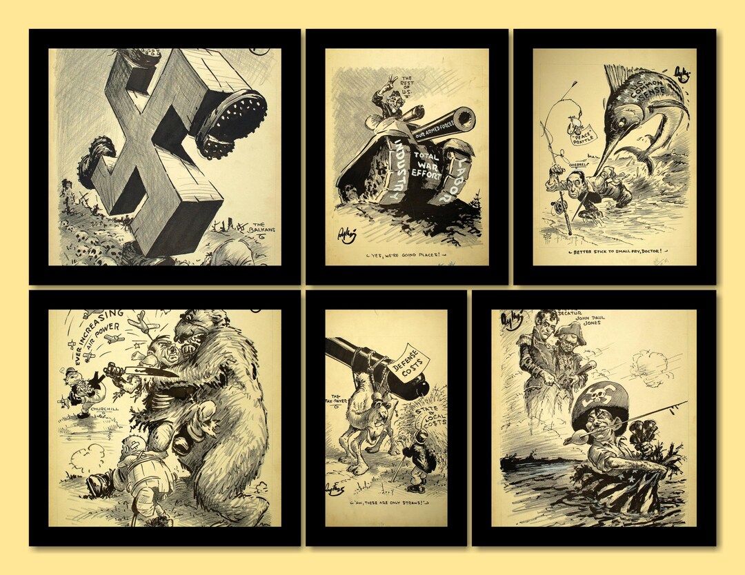 750 WWII Editorial Cartoons, and "joe's Dope Sheets" and Covers From ...