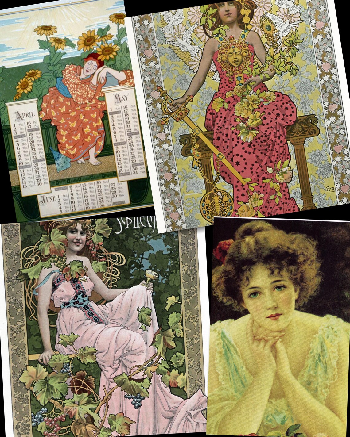 200 Large Victorian Calendar and Almanac Illustrations - Etsy