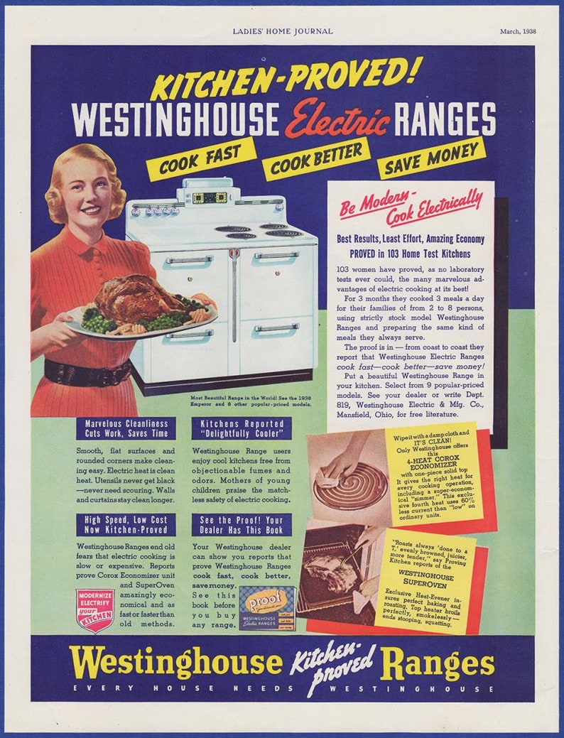 200 Retro Ads - the Heart of the Home Was the Kitchen. Vintage Stoves ...