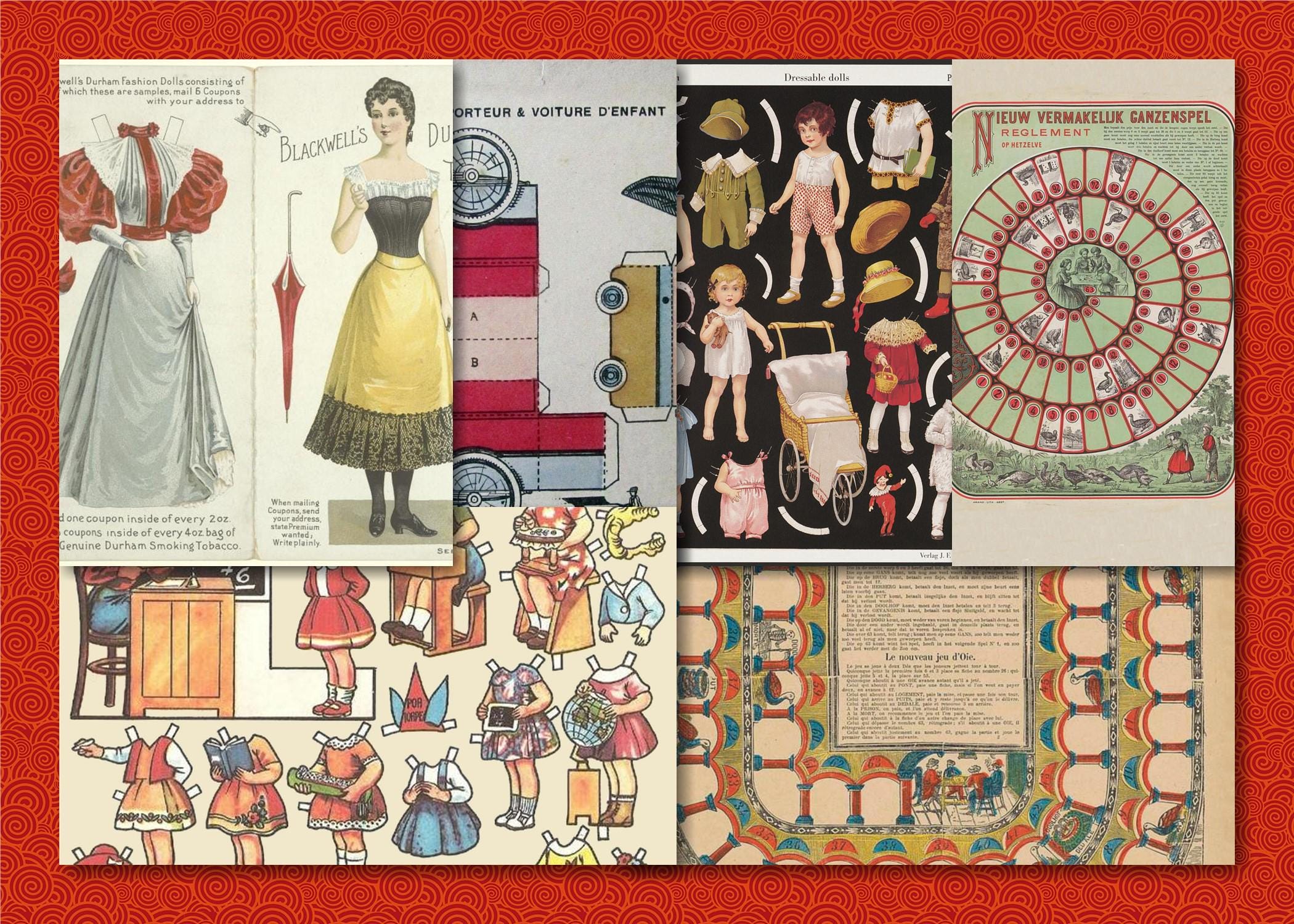1200 Large Vintage Paper Doll and Cutout Toys Illustrations - Etsy