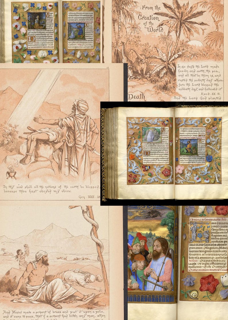 465 Pages From Historic and Ancient Bibles, Prayer Books, Medieval ...