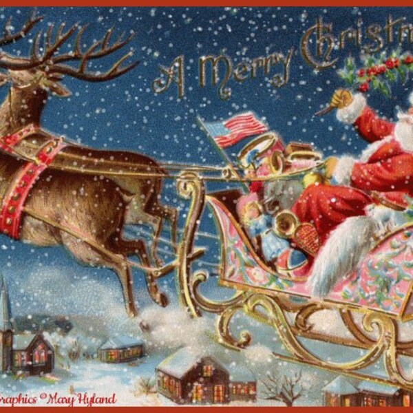 Victorian Snow Scene - Etsy