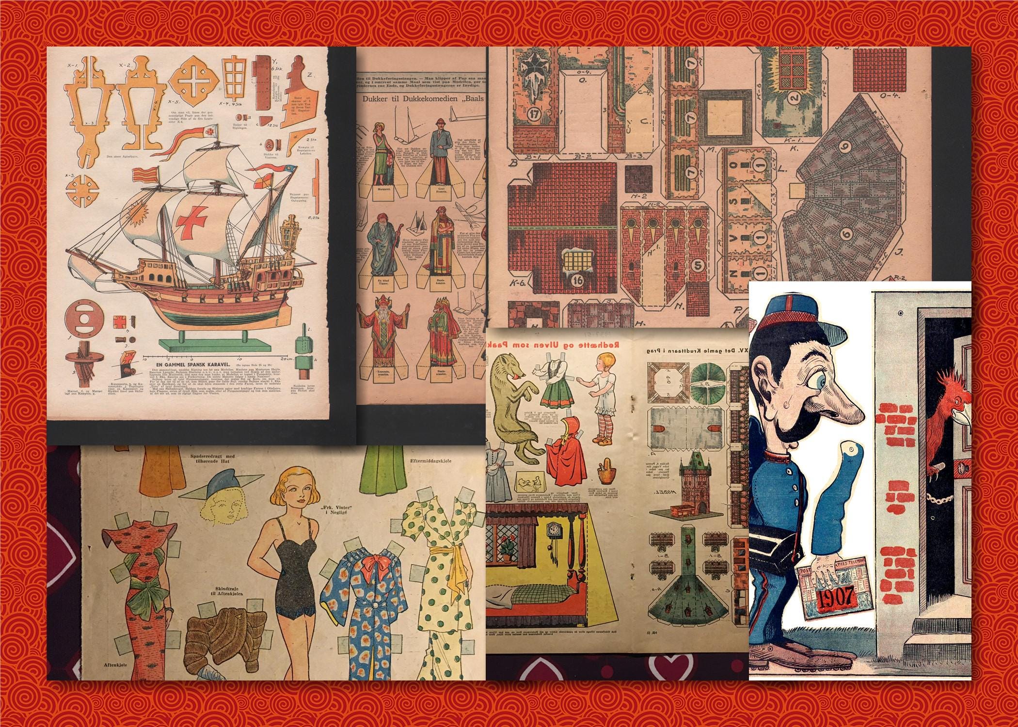 1200 Large Vintage Paper Doll and Cutout Toys Illustrations - Etsy