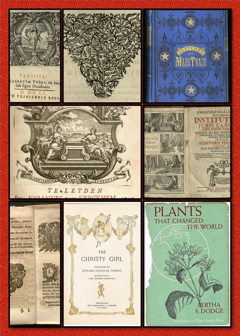 Vintage Book Art for Papercrafting Bibliophiles - 1535 Frontispieces ...