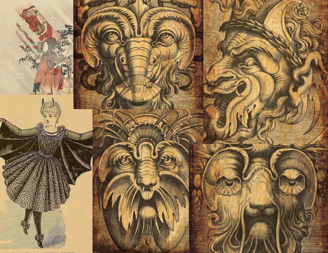 385 Vintage Demons, Devils, Grotesques and Supernatural Beings ...