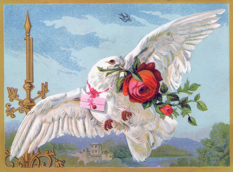 90 Beautiful Victorian Valentine Illustrations - Etsy