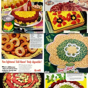 Boomer Foods and Recipes - 150 Vintage Magazine Ad Illustrations - Etsy